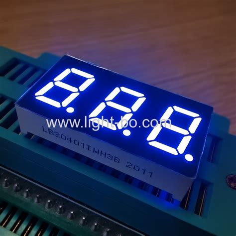 Ultra Bright White 0 4inch Triple Digit 7 Segment LED Display Common Anode For Temperature