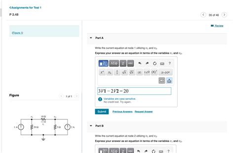 solved 1 review figure 1 part a write the current