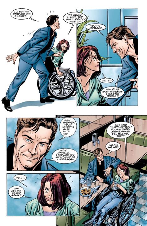 Comic Excerpt Ted Kord And Barbara Gordon Have Their First Irl Date