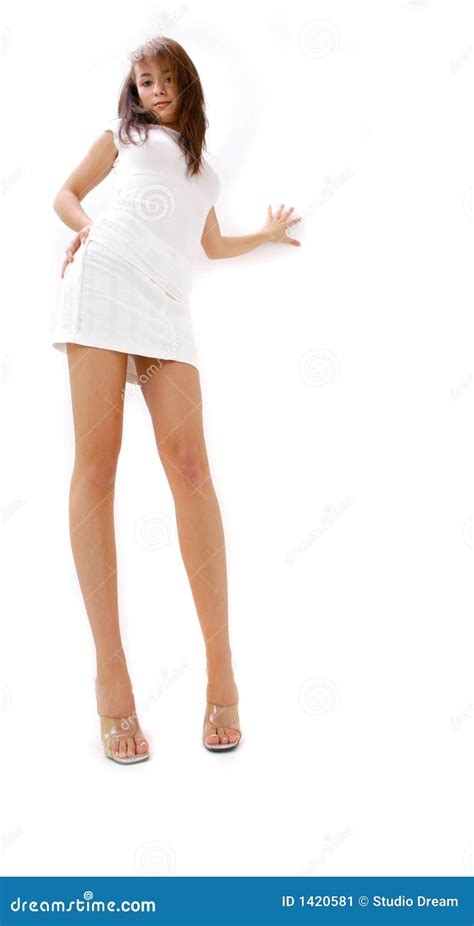 Long Legged Brunette Stock Image Image Of Beautiful Caucasian 1420581