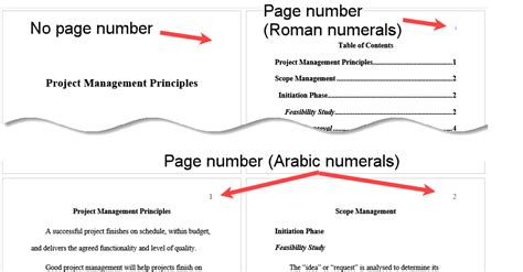 Create A Table Of Contents With Roman Numeral Page Numbers