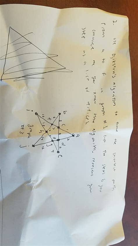 Solved Use Djikstras Alogrithm To Find The Shortest Path