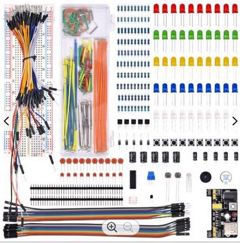 Electronic Component Hardware Basic Starter Kit With Points Breadboard Resistor Capacitor