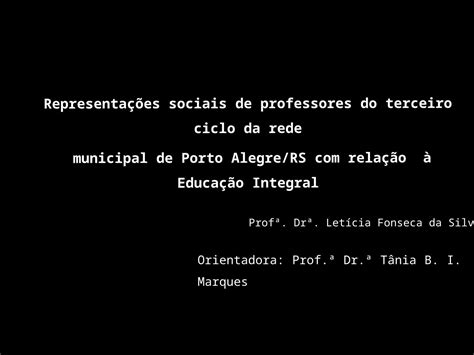 Ppt Representações Sociais De Professores Do Iii Ciclo Da Rede