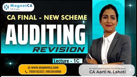 Ca Final Audit New Syllabus Revision Batch Lecture 1c Ca Aarti N