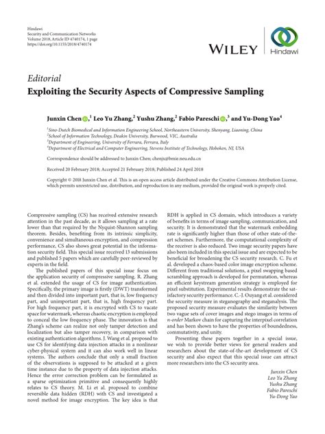 pdf exploiting the security aspects of compressive sampling