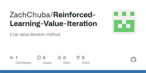 Github Zachchubareinforced Learning Value Iteration 2 Var Value Iteration Method