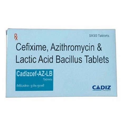 Cefixime Azithromycin Lactic Bacillus Tablets At ₹ 940box Finxime Az Tablets In Indore Id