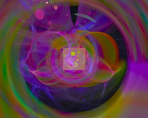 Abstract Fractal Flow Effect Wave Disco Fantasy Curve Surreal Color Imagination Effect Dynamic