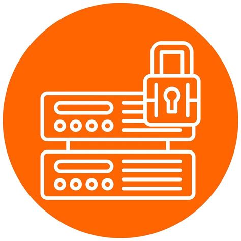 Server Security Icon Style 22043755 Vector Art At Vecteezy