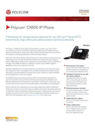 Polycom CX Data Sheet