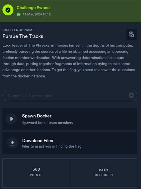 Pursue The Tracks Writeup Cyber Apocalypse 2024 — Forbytten Blogs
