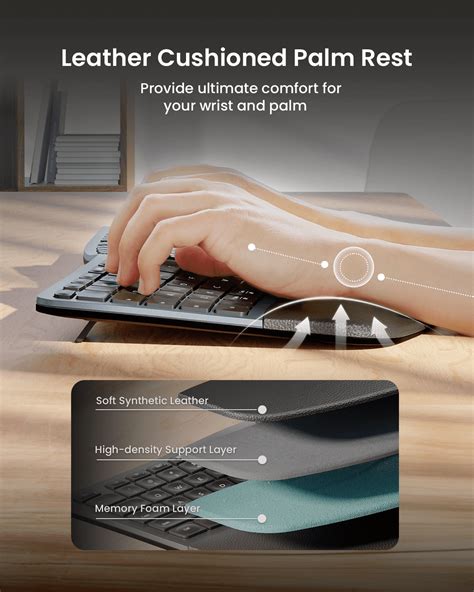 Protoarc® Ek01 Plus Backlit Ergonomic Split Keyboard With Wrist Rest