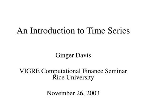 Ppt An Introduction To Time Series Powerpoint Presentation Free Download Id
