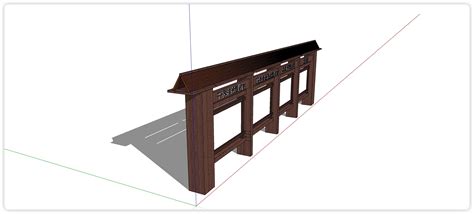 垃圾分类木制宣传栏su模型 景观小品 土木在线