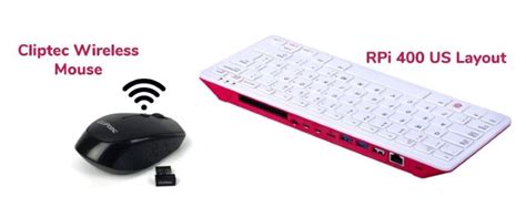 Raspberry Pi 400 Wireless Mouse Bundle US Layout