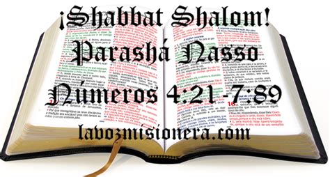 ¡shabbat Shalom Parashá Nasso La Voz Misionera