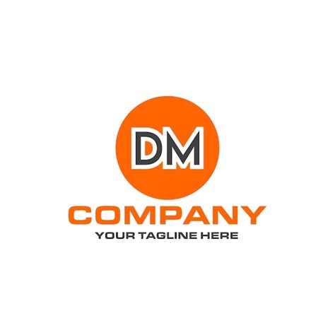 Premium Vector Dm Letter Rounded Shape Logo Design