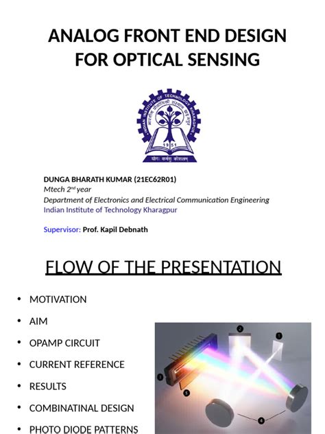 Analog Front End Design For Optical Sensing Pdf Diode Operational Amplifier