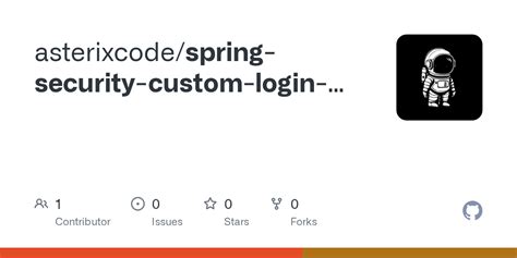 Github Asterixcodespring Security Custom Login Form