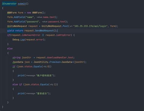 Unity请求后端接口案例 孙鸿飞的博客