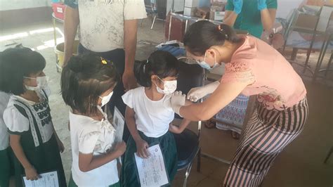 လှိုင်းဘွဲမြို့နယ်တွင် အသက် ၅ နှစ်မှ ၁၂ နှစ်အထိ ကျောင်းသား၊ ကျောင်းသူများအား ကိုဗစ် ၁၉ ရောဂ