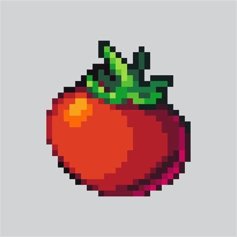 Premium Vector Pixel Art Illustration Tomato Pixelated Tomato Tomato