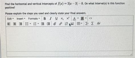 Solved Find The Horizontal And Vertical Intercepts Of Chegg