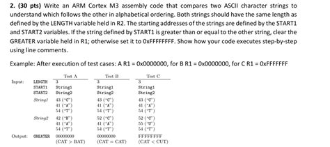 Solved 2 Mathbf 3 0 ﻿pts ﻿write An Arm Cortex M3
