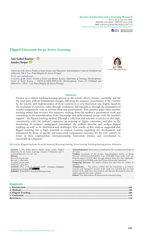PDF Flipped Classroom For An Active Learning
