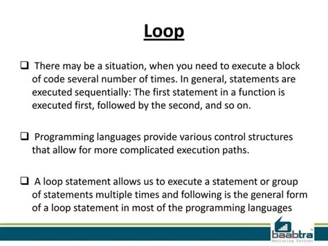 Loops In C Ppt