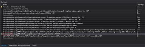 Debugging Runtime Error Module Forward Inputs Libtorch Jit PyTorch Forums