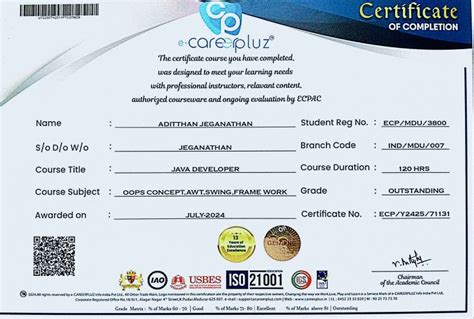 Aditthan J K On Linkedin Javadeveloper Certification Java