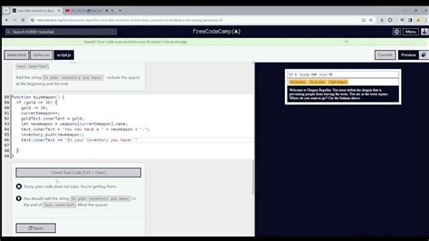 Building A Role Playing Game In Javascript Full Tutorial Step 89 97 Freecodecamp Project