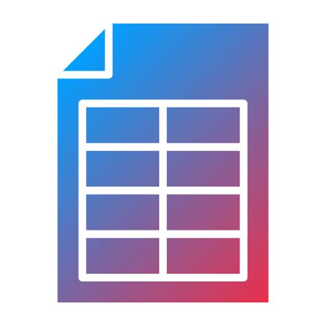 Spreadsheet Generic Flat Gradient Icon
