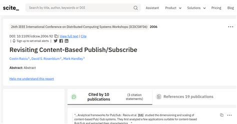 revisiting content based publish subscribe