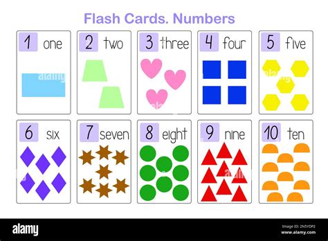 Geometry Shapes Cute Colorful Mathematic Symbols Number Learning Worksheets Library
