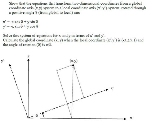 solved show that the equations that transform two dimensional
