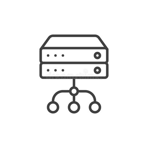 Database Server Line Icon Stock Illustration Illustration Of Thin