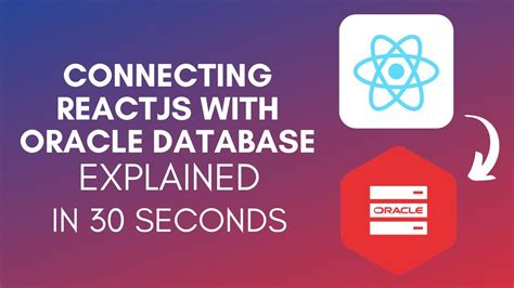how to connect reactjs with oracle database 2025 youtube