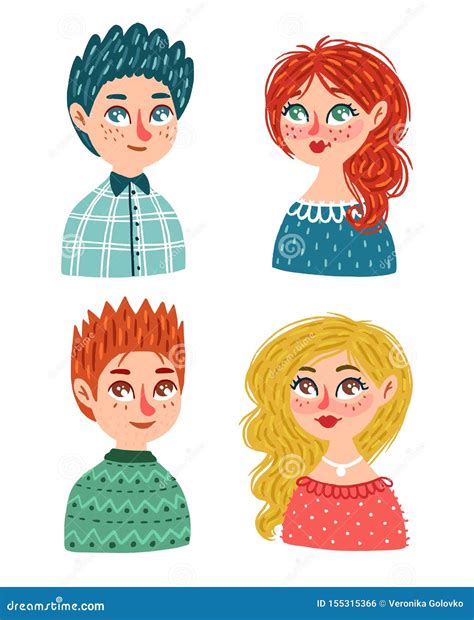 Colecci N De Diversos Hombres Y Mujeres Ilustraci N Del Vector