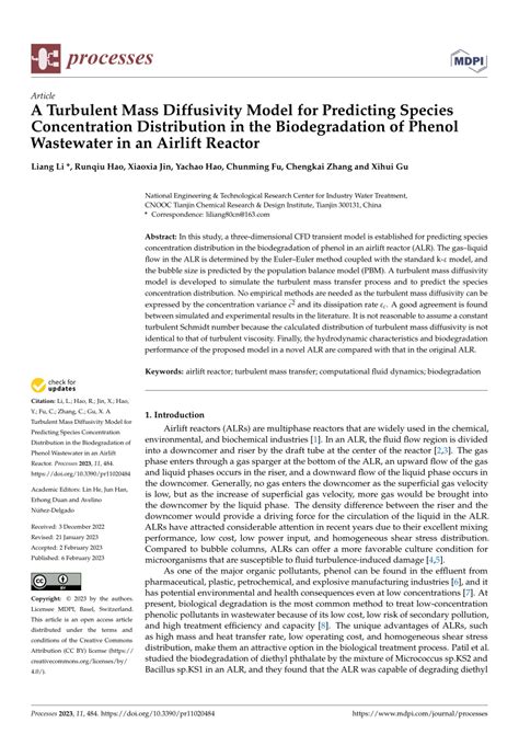 Pdf A Turbulent Mass Diffusivity Model For Predicting Species