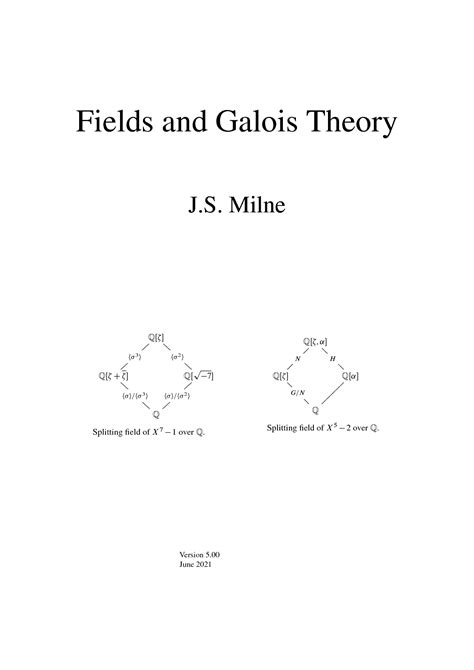 solution mathematics solution fields and galois theory j s milne