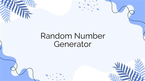 Random Number Generator Tool Generate Unique Numbers Online W3 Toolkit