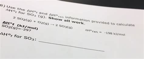 Solved Use The Delta H Degree R And Delta H Degree Rxn Chegg Com