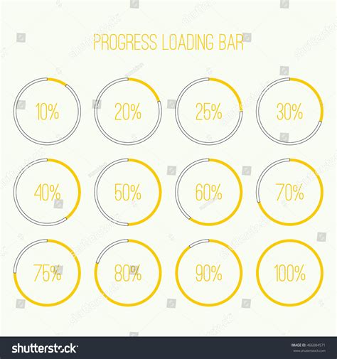 set vector downloaders progress bar loading stock vector royalty free