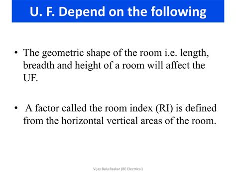 Illumination Method Of Calculation Ppsx