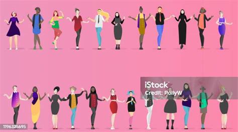 다른 여자 세계 각국에서 다양한 국제 여성이 형성됩니다 다양성에 대한 스톡 벡터 아트 및 기타 이미지 다양성 배경 주제 인체 Istock