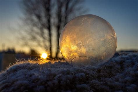 Frozen Soap Bubble Patterns On A Frozen Soap Bubble Stock Illustration Illustration Of