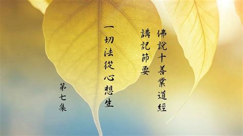 跟悟道法師學習佛法 【一切法從心想生】－《佛說十善業道經講記節要》節要習講 第7集 Youtube